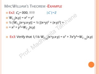 Weight enumerators of block codes and the mc williams | PDF