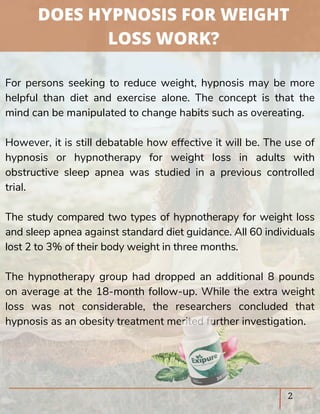 Hypnosis for weight-loss | PDF