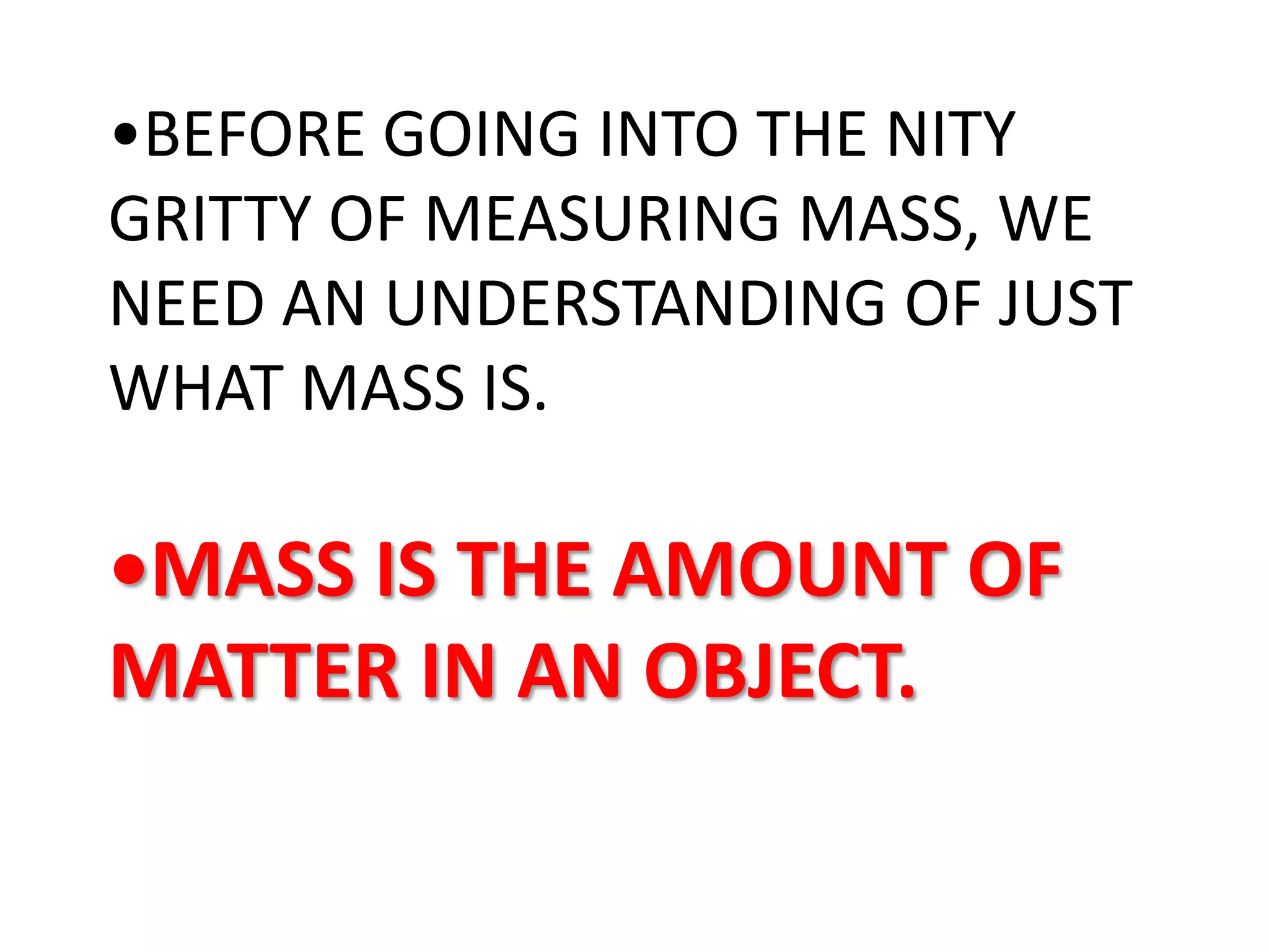 MEASURING WEIGHT & MASS (teach & measure) | PPTX