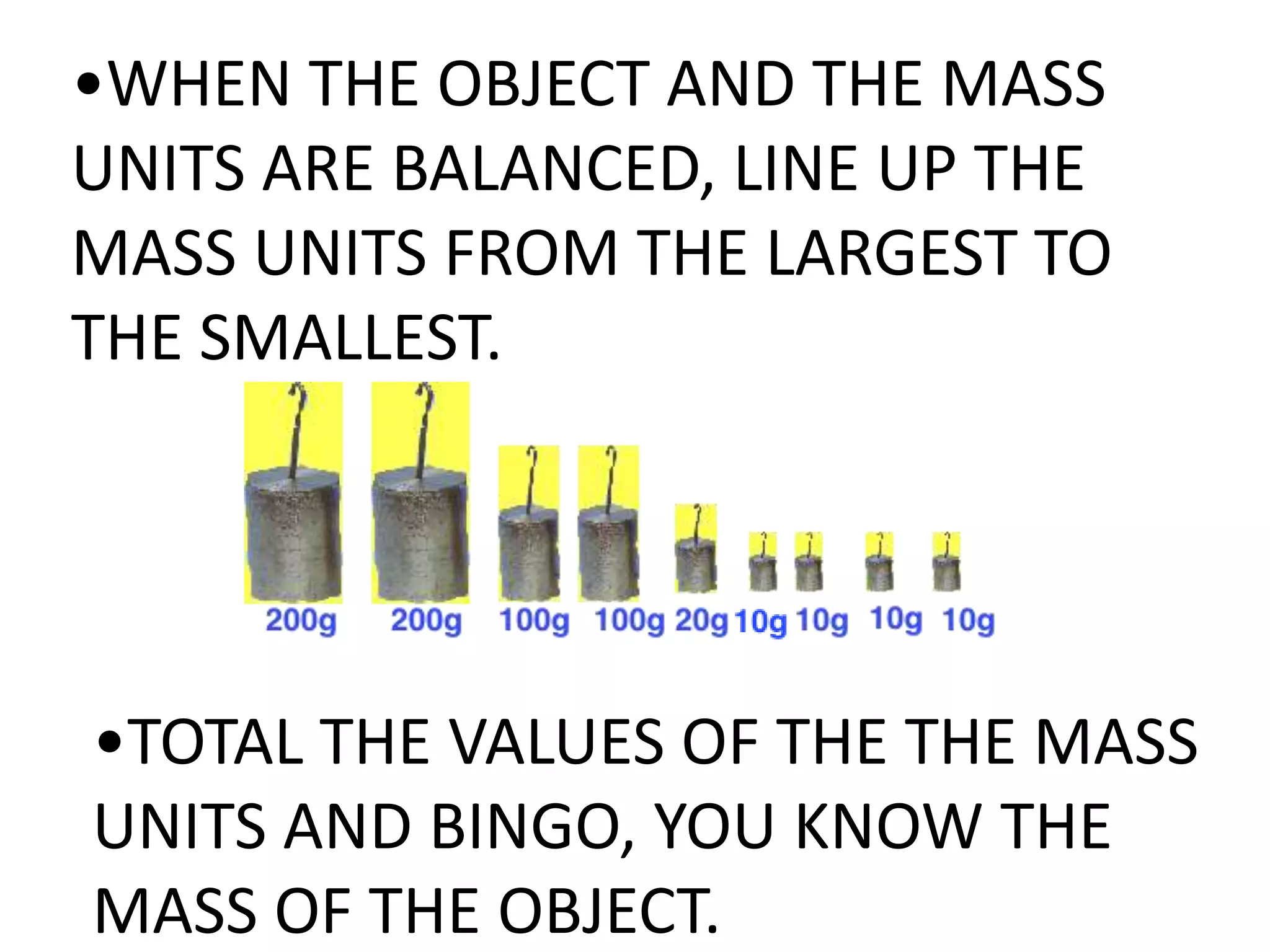 MEASURING WEIGHT & MASS (teach & measure) | PPTX | Physics | Science