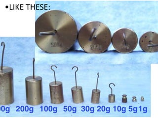 MEASURING WEIGHT & MASS (teach & measure) | PPTX