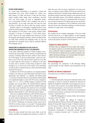 Weighted angiographic scoring model (w cto score) | PDF