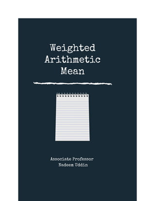 Weighted arithmetic mean | PDF