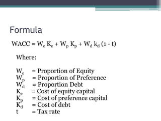 Weighted average cost of capital (market value | PPTX