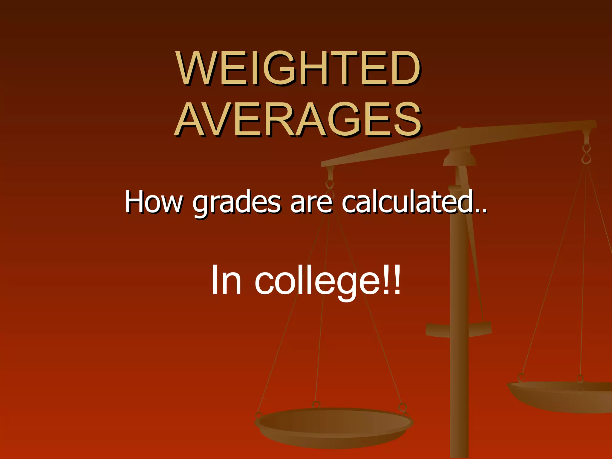 Weighted Average | PPT