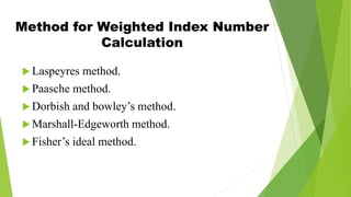 Weighted index number - business statistics | PPTX