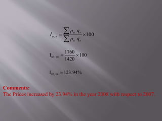 Weighted index numbers | PPTX