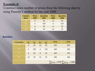 Weighted index numbers | PPTX