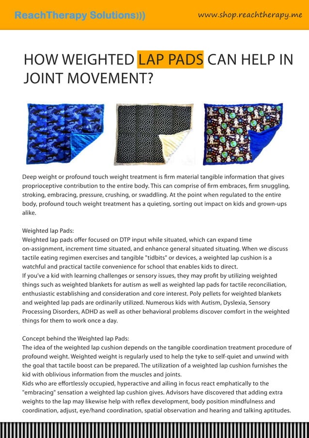 Weighted lap pads | PDF