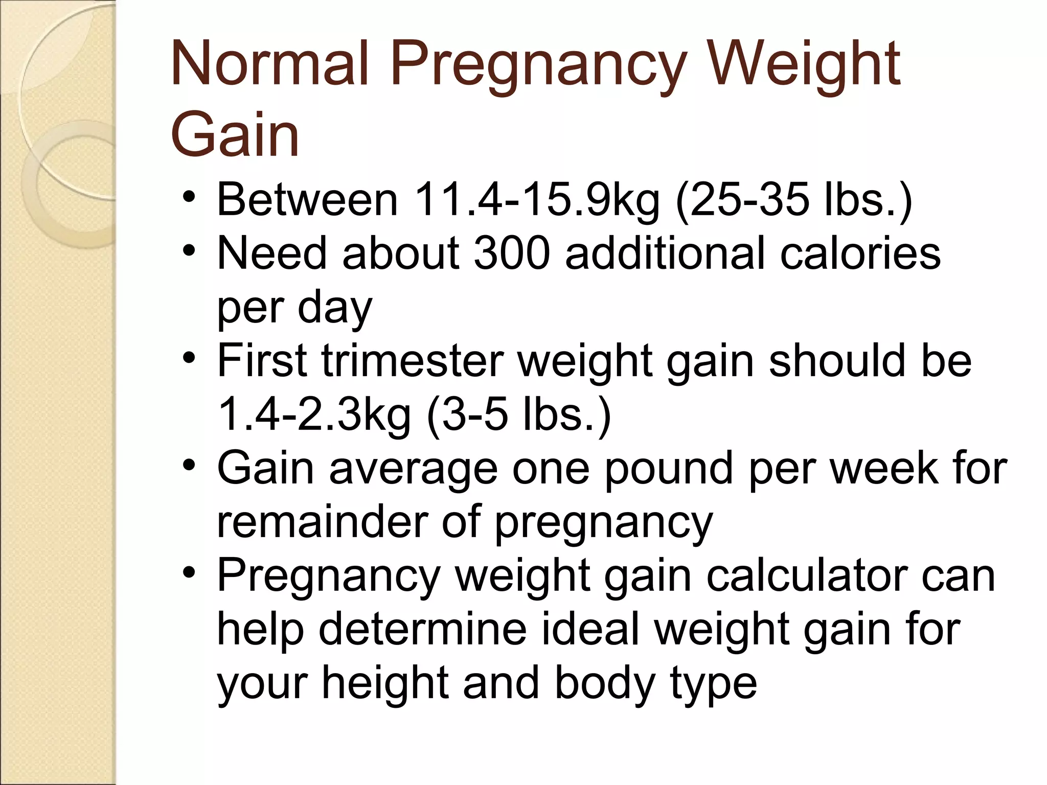 Weight Gain During Pregnancy | PPT