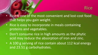 Weight gain foods | PPTX