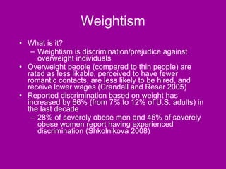 Weightism And The Myths Of Obesity | PPT