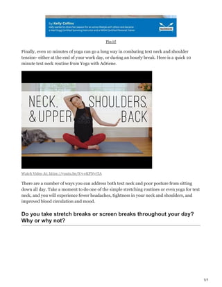 Combat Text Neck and Poor Posture with these Stretching Exercises | PDF