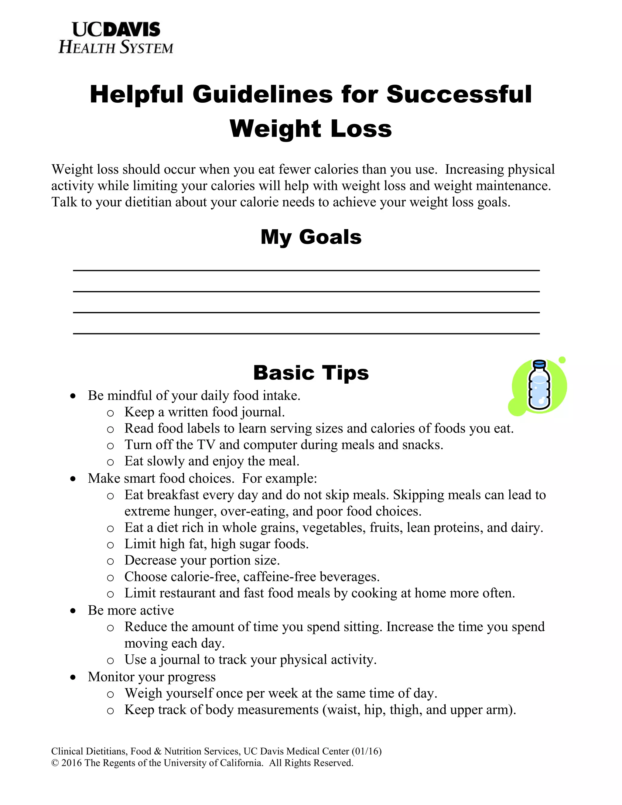 Helpful Guidelines for Successful Weight Loss 2021 | PDF
