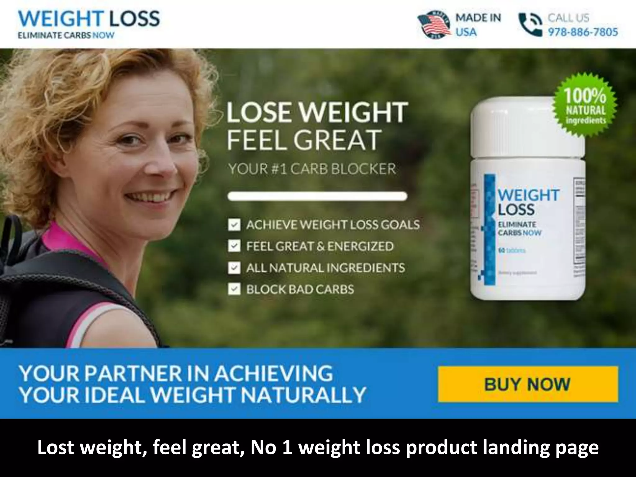 Weight loss landing page design | PPTX