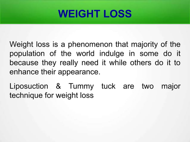 Weight loss | PPTX