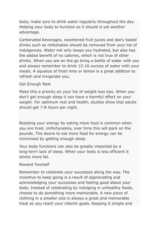 Weight loss tips 3 ways to stay on track | PDF