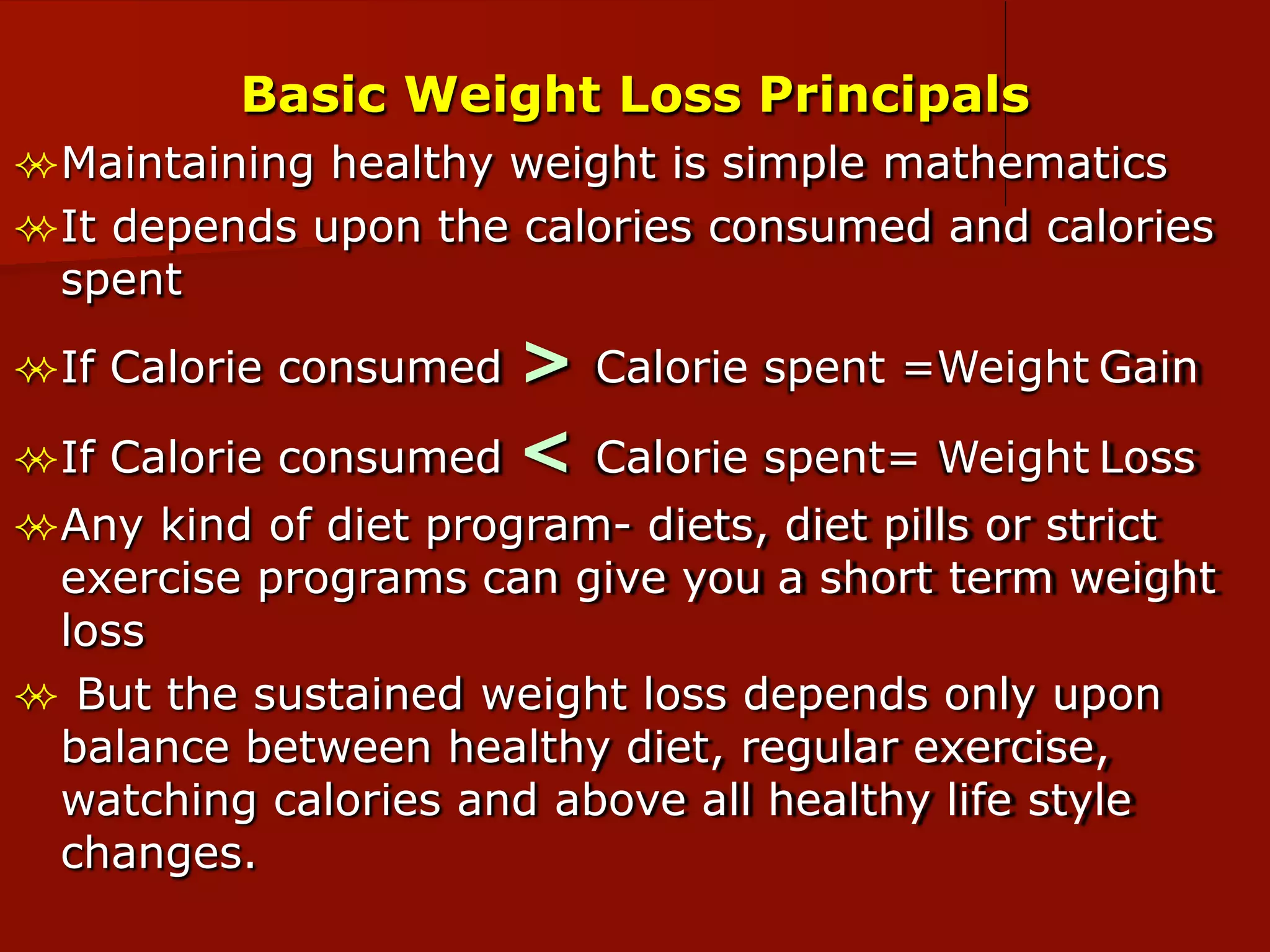 Simple weight loss tips - Secret of lossing weight | PPT