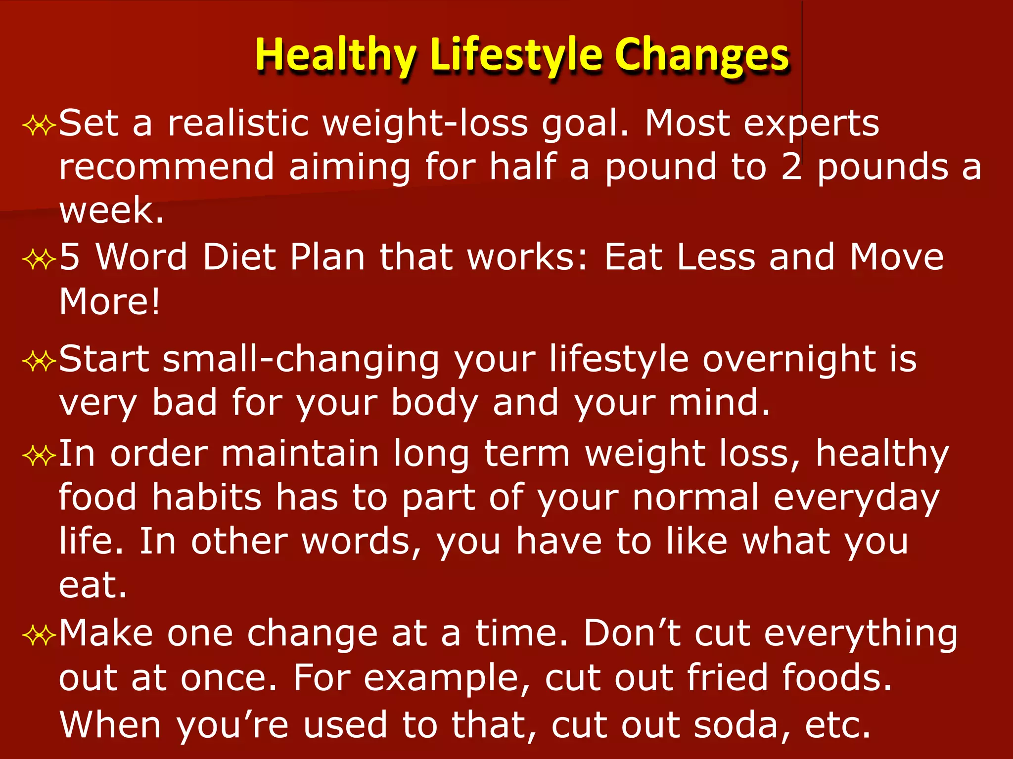 Simple weight loss tips - Secret of lossing weight