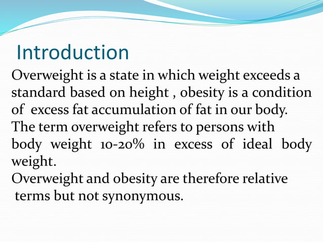 Overweight and Obesity | PPTX