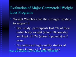 Weight management popular approaches | PPT