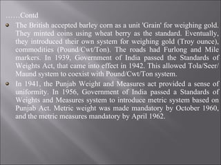 Weights & measures ac t | PPT