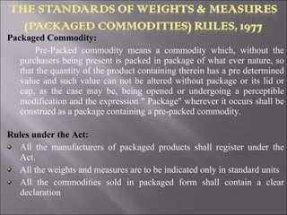 Weights & measures ac t | PPT