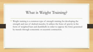 Weight training powerpoint | PPTX