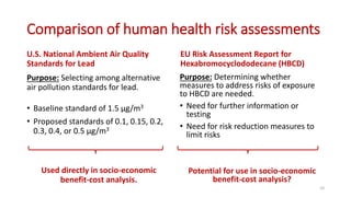 Chemical Risk Assessment and Translation to Socio-Economic Assessments ...