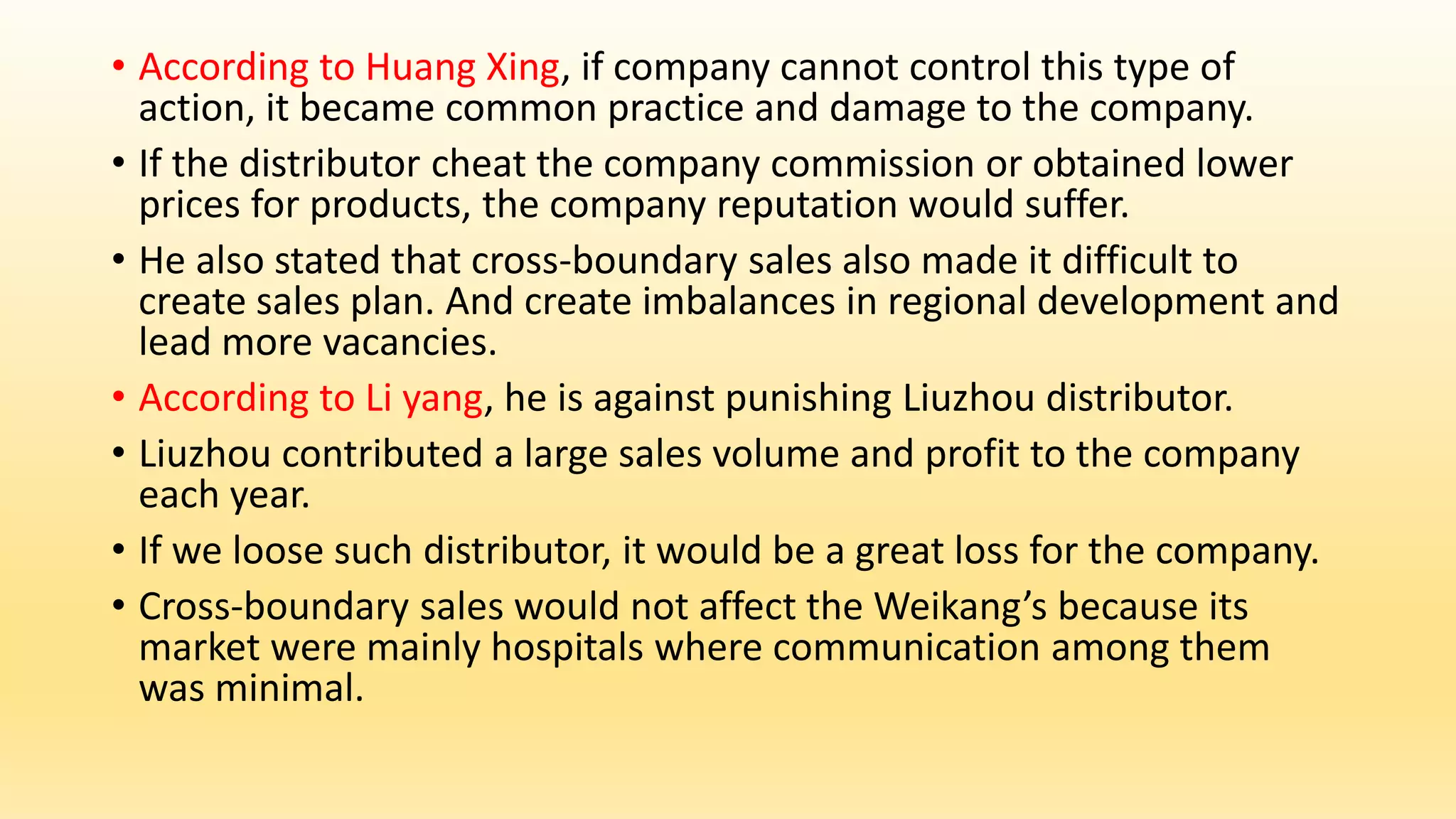Weikang Pharmaceuticals Co. Ltd.: Channel Management Dilemma | PPTX