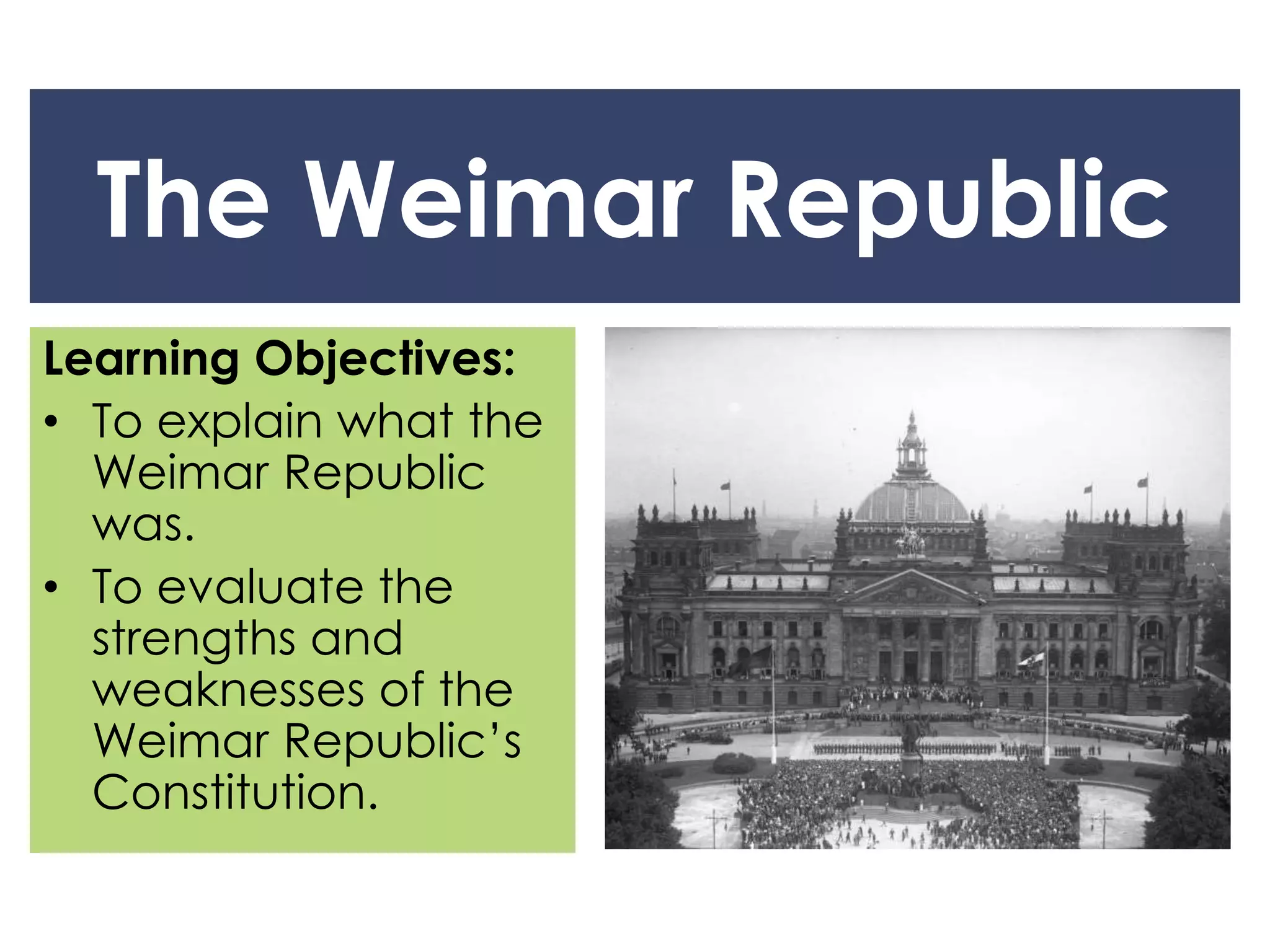 Weimar Constitution | PPTX