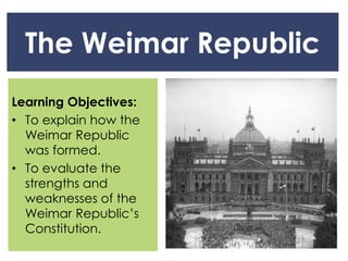 Weimar constitution | PPTX | Civic affairs | Politics