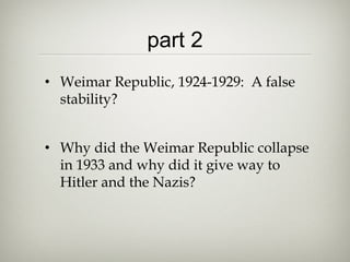 Weimar germany ppt | PPT