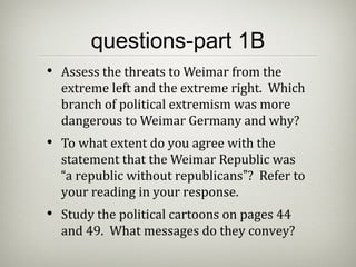 Weimar germany ppt | PPT