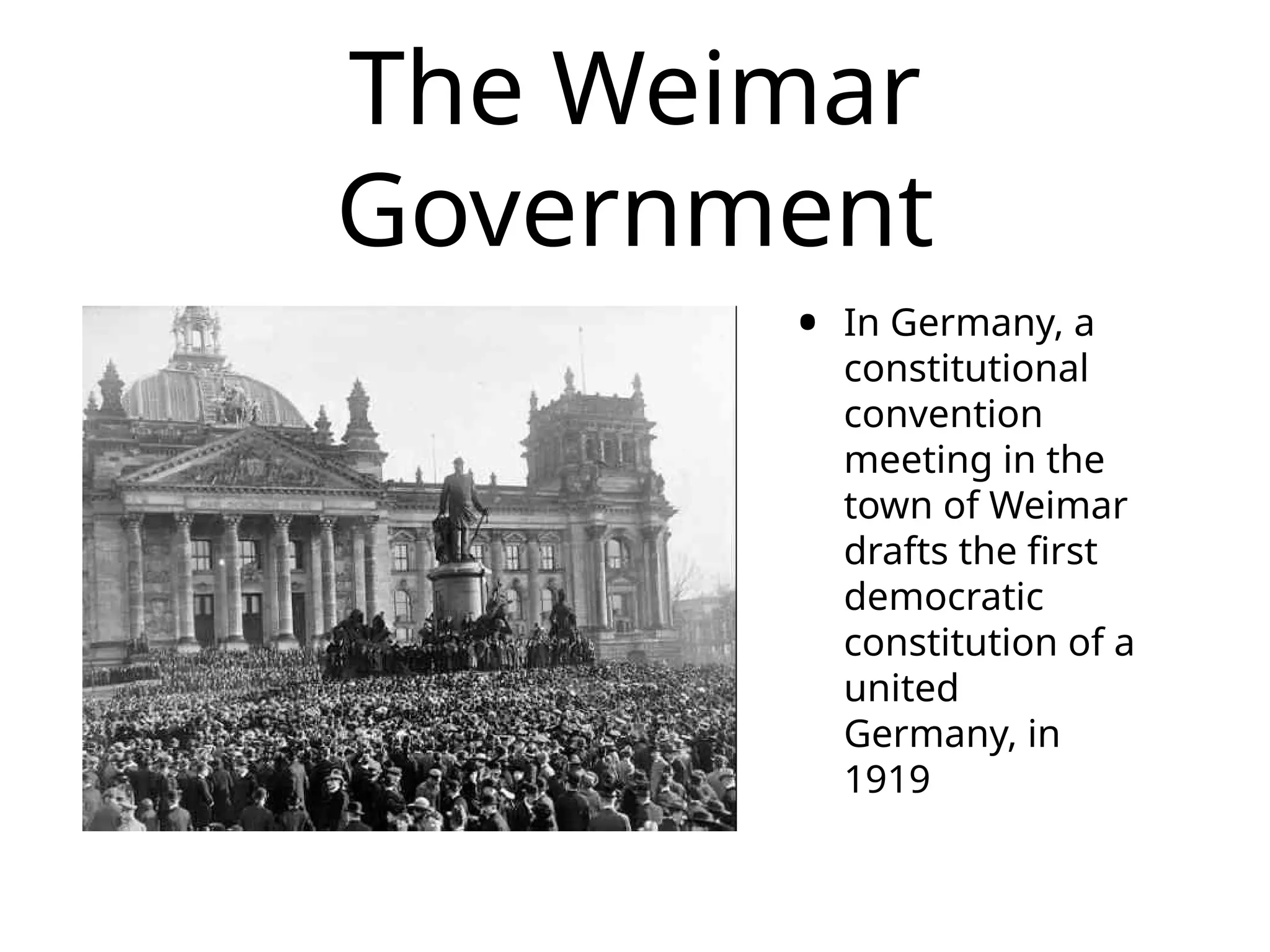 The Weimar Republic presentation and main characteristics | PPT