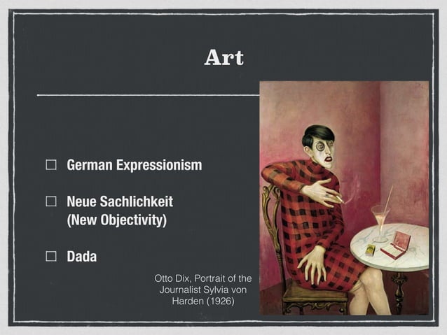 Art & Culture of the Weimar Republic | PDF