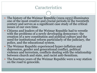 Weimar republic power point franco | PPTX