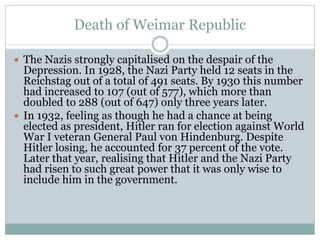 Weimar republic power point franco | PPTX
