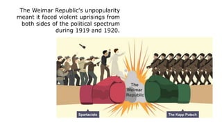 TREATY OF VERSAILLES - WEIMAR'S REPUBLIC PROBLEMS | PPT