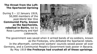 TREATY OF VERSAILLES - WEIMAR'S REPUBLIC PROBLEMS | PPTX