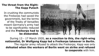 TREATY OF VERSAILLES - WEIMAR'S REPUBLIC PROBLEMS | PPT