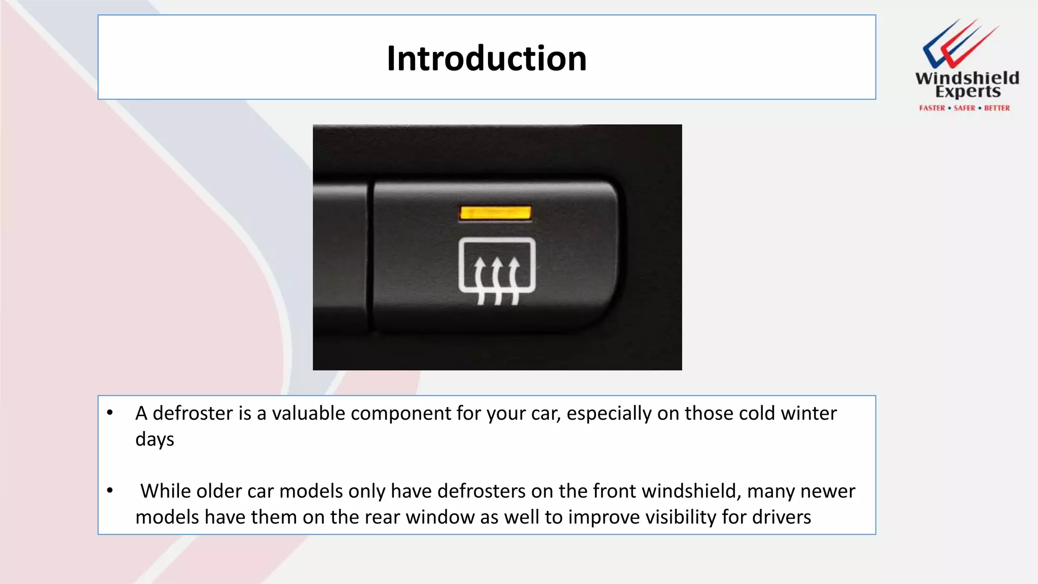 Importance of defroster | PPTX