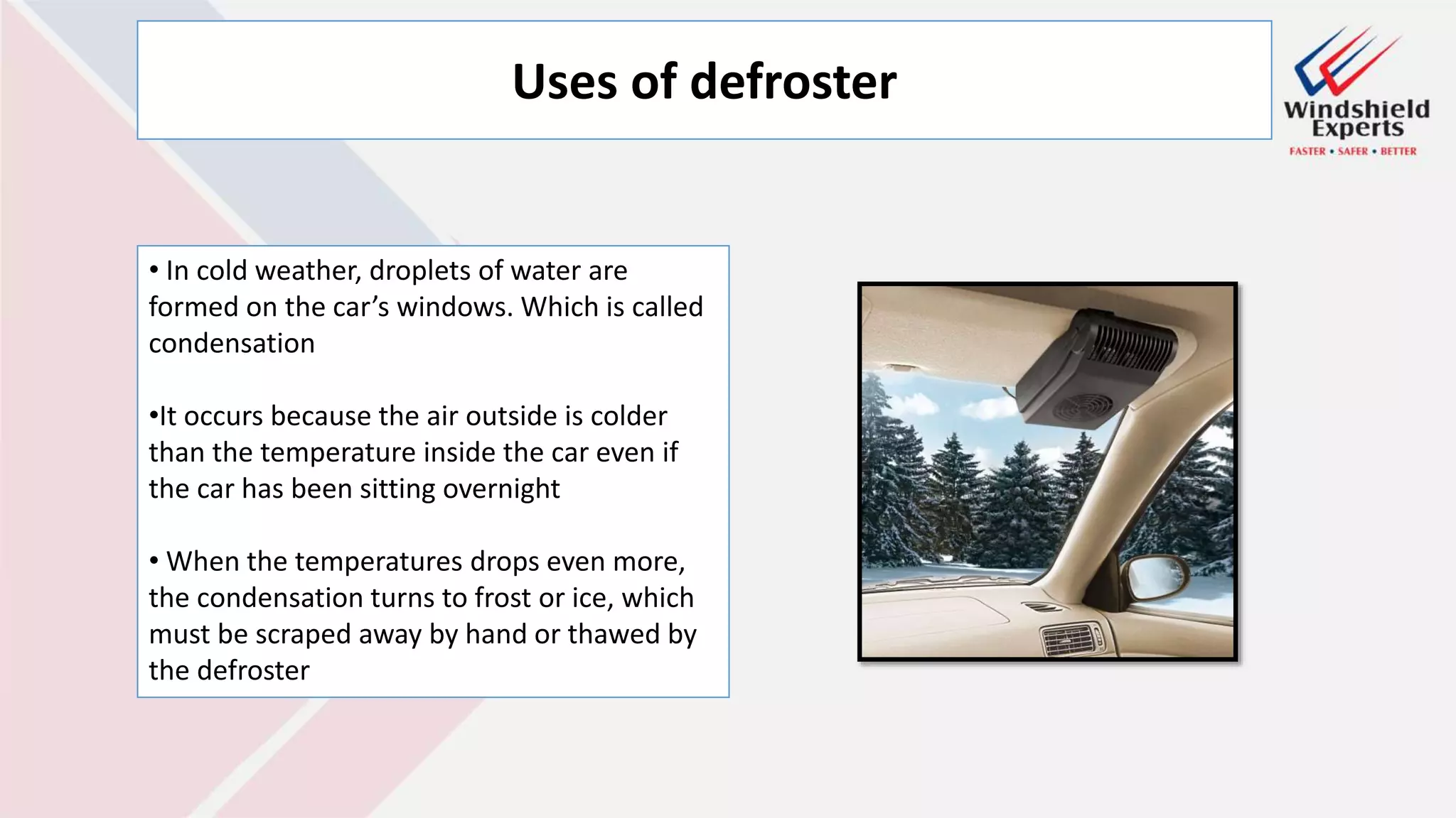 Importance of defroster | PPTX