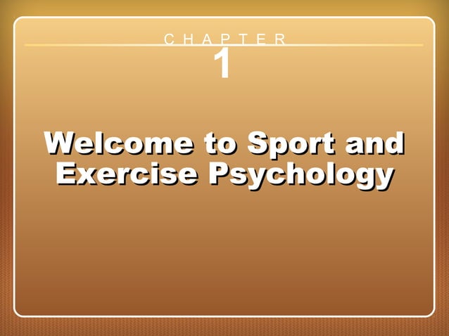 FW279 Intro to Sport Psychology | PPT | Healthy Living