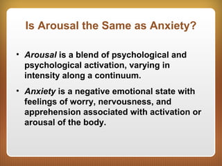 FW279 Arousal, Stress, and Anxiety | PPT