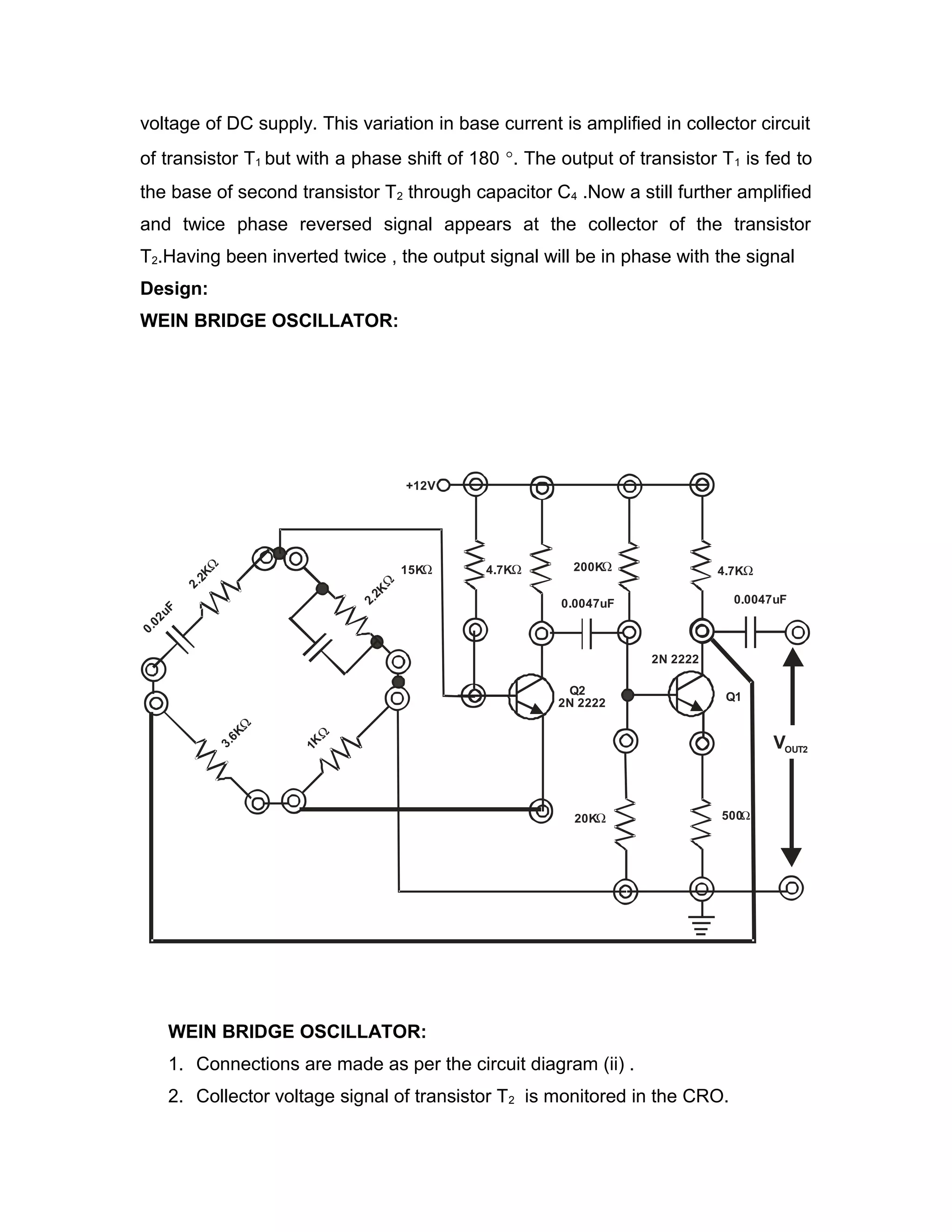 Wein bridge oscillator old rev | DOC