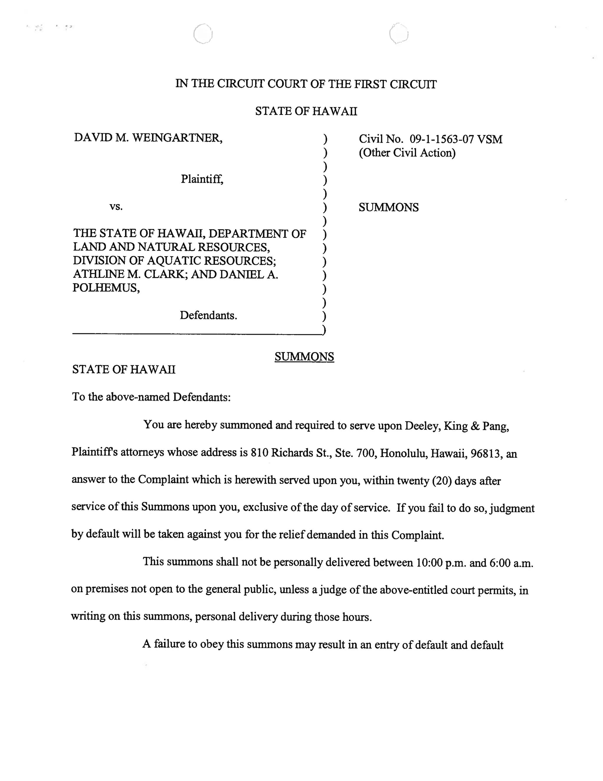 Weingartner first amended complaint | PDF | Law