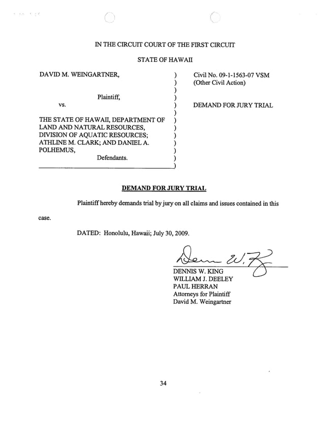 Weingartner first amended complaint | PDF