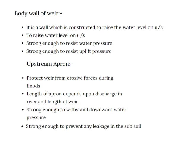Weir and barrage- Causes of failure of weirs on permeable soils.pptx ...