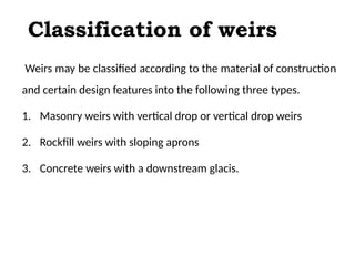 Weir and barrage- Causes of failure of weirs on permeable soils.pptx